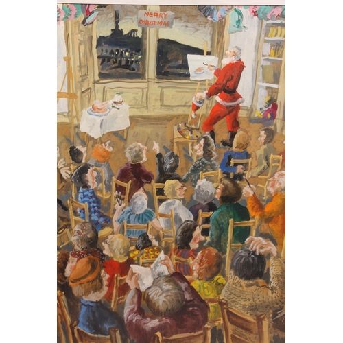Manner of ERIC RITCHIE (Scottish b1934), Santa Claus the artist ...