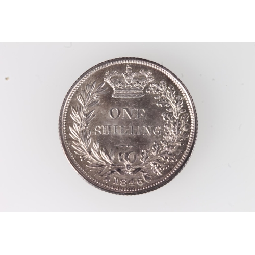 UNITED KINGDOM Queen Victoria (1837-1901) silver shilling 1846 UNC ...