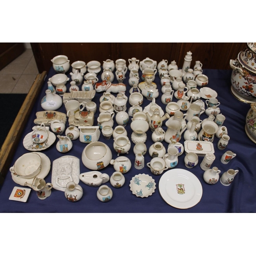 Large collection of Goss and other crested ware.