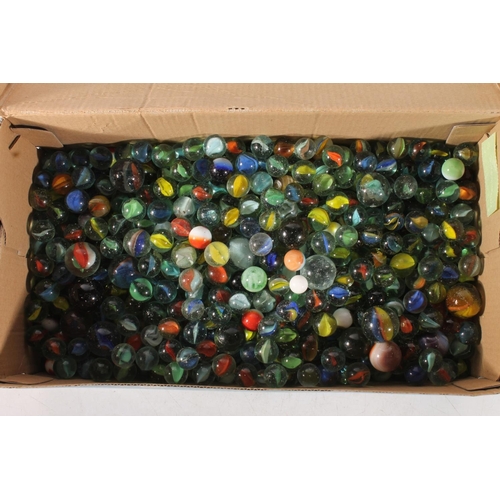 Box of vintage marbles.