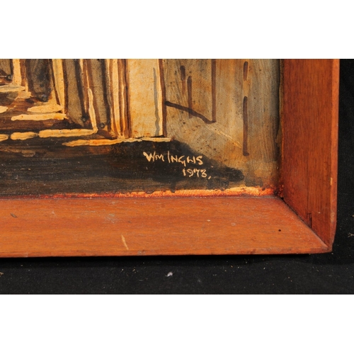 WILLIAM INGLIS (Edinburgh artist), The College Wynd c1850, oil on board ...