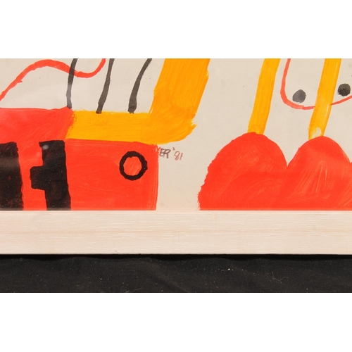 ERIC RITCHIE (Scottish b1934), Fanfare, painting on paper, signed and ...