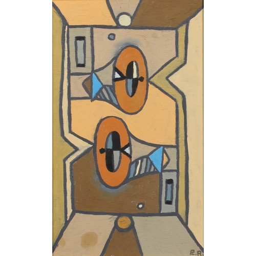 ERIC RITCHIE (Scottish b1934), Motif & Inversion (Brown), oil on board ...