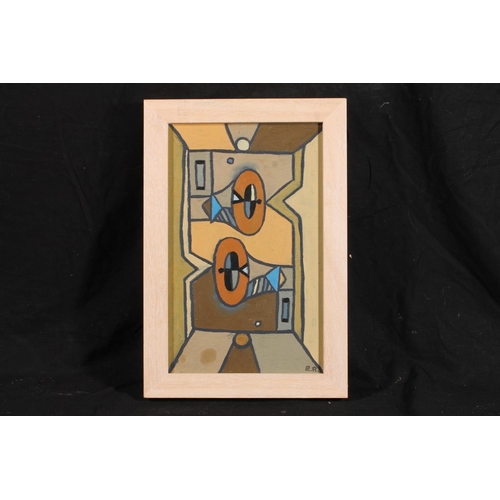 ERIC RITCHIE (Scottish b1934), Motif & Inversion (Brown), oil on board ...