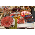 Circus layout models to include figures on stands, waltzers, big top ...
