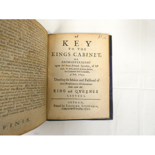 KING CHARLES THE FIRST. The Kings Cabinet Opened or Certain Packets of ...