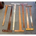 Seven vintage wooden T-square rulers (7)