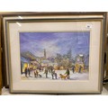 Alan Bailie, three framed watercolours, and another by Moira Revie (4)