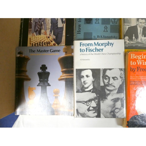 Chess. Carton of books & softback publications, ex a Chess Club library.