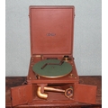 Cliftophone wind up cased gramophone.