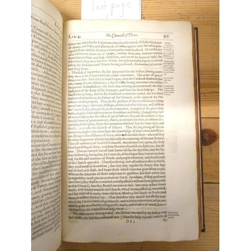 SARPI PAOLO. The Historie of the Councel of Trent. Colophon leaf ...