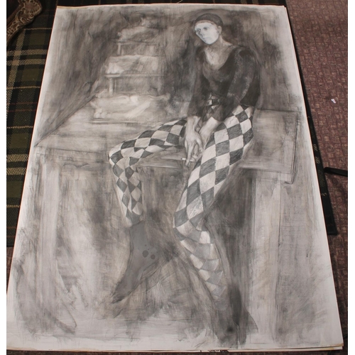 ANNA MILLER (1959-1999) *ARR* Untitled - full length self portrait in ...