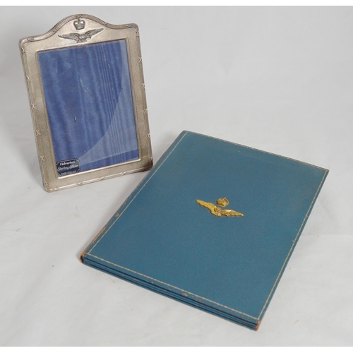 RAF InterestSterling silver photograph frame with RAF insignia to the ...