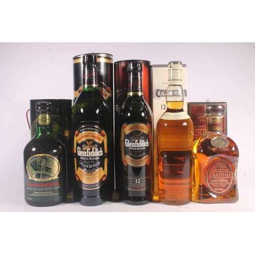 Five bottles of single malt Scotch whisky to include BUNNAHHABHAIN 12 ...