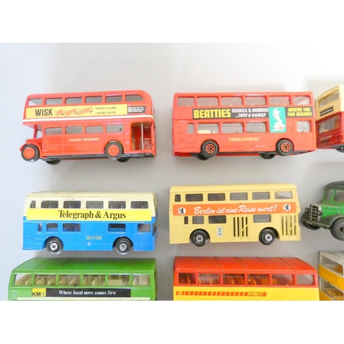 Corgi Toys. Group of Corgi Metrobus vehicles with livery to include ...