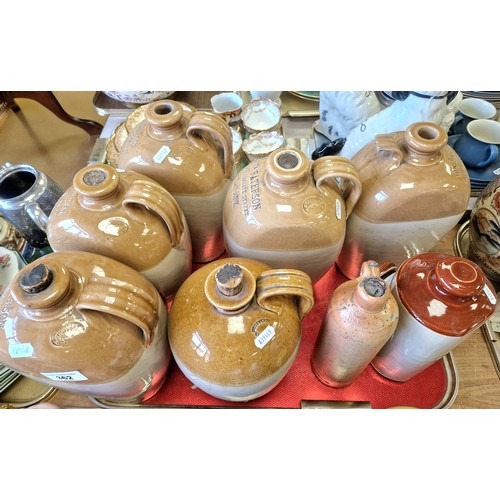 Assorted stoneware flagons
