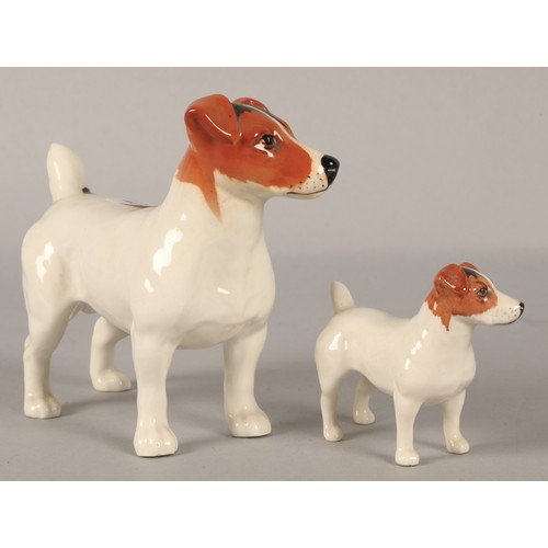 Two Beswick Jack Russell figurines, tallest 12cm