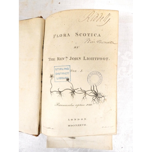 LIGHTFOOT JOHN. Flora Scotica. 2 vols. Eng. titles & fldg. & other eng ...