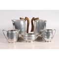 Five piece Picquot ware tea set