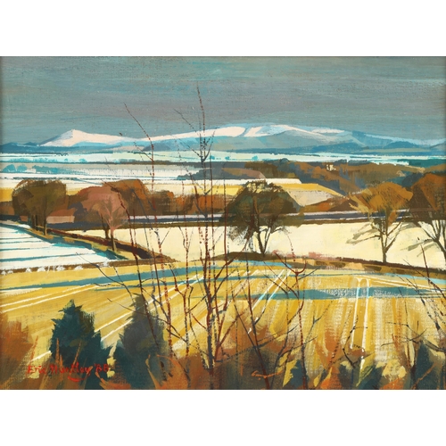 Eric Huntley R.S.W. (Scottish 1927-1992)ARR'Snow on Cheviot'Framed oil ...