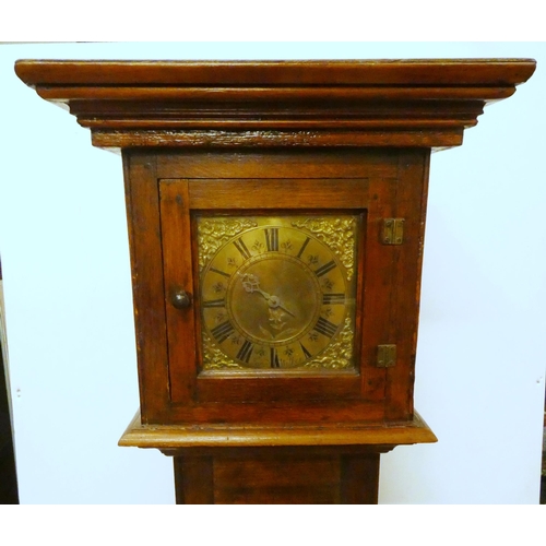 John Wilkes (Birmingham, c. 1803 - 1815)Longcase clock with 9½in brass dial, repoussé spandrel to ea