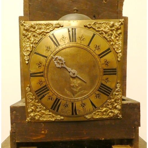 John Wilkes (Birmingham, c. 1803 - 1815)Longcase clock with 9½in brass dial, repoussé spandrel to ea
