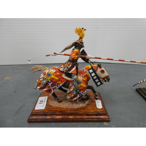Pair of Russian painted metal cavalry soldiers on horseback, 'Niena' by ...