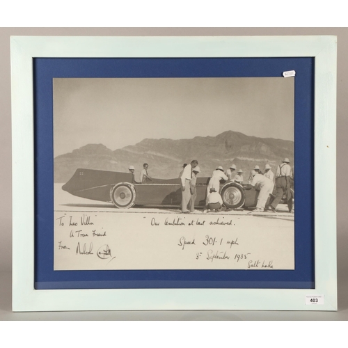 Donald Malcolm Campbell, 'Salt lake speed challenge' photographic print ...