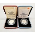 Two Royal Mint Silver Proof Piedfort coin sets, to include 1944-1994 ...