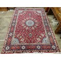 Large red patterned carpet