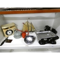 Collection of various to include oil can, scales, weights, boat ...