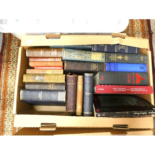 Two boxes of vintage books.