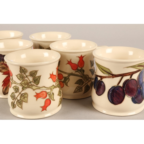 Six assorted Moorcroft mugs (6)