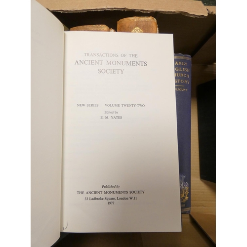 ANCIENT MONUMENTS SOCIETY. Transactions, New Series, Vols. 22 to 29. Ex lib. 1977-1985; a