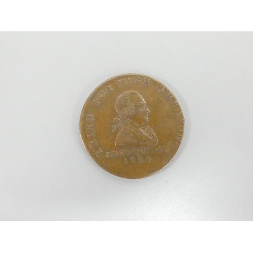 Group of 18th and 19th century trade tokens to include a Middlesex J.H ...