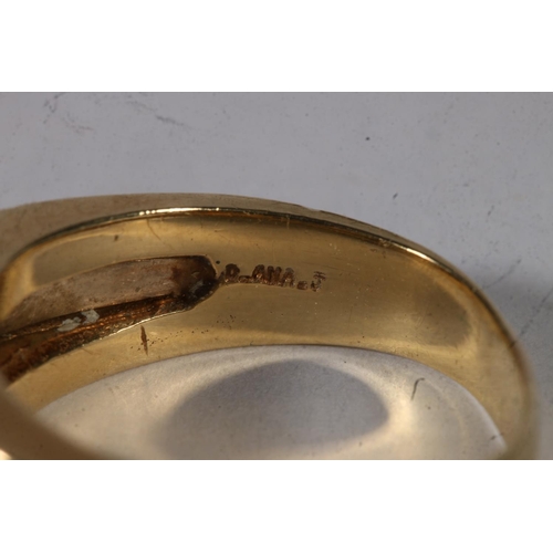 14k stamped single stone set dress ring with central white metal ...