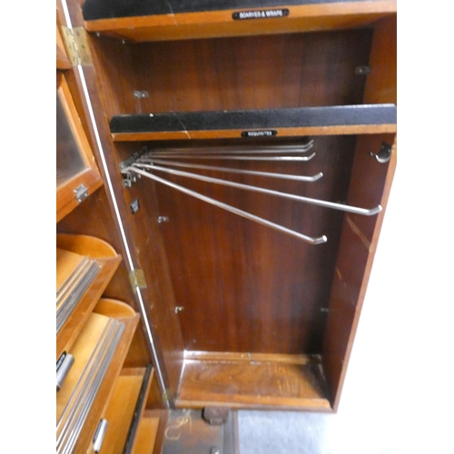 Vintage gent's wardrobe by Compactom, model YCH, enclosing a pull-out ...