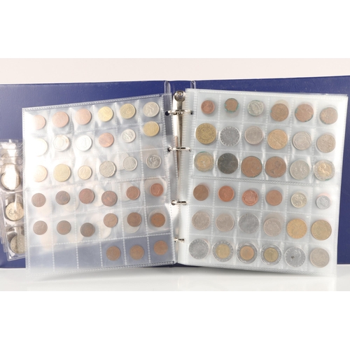 World coin collection in folder