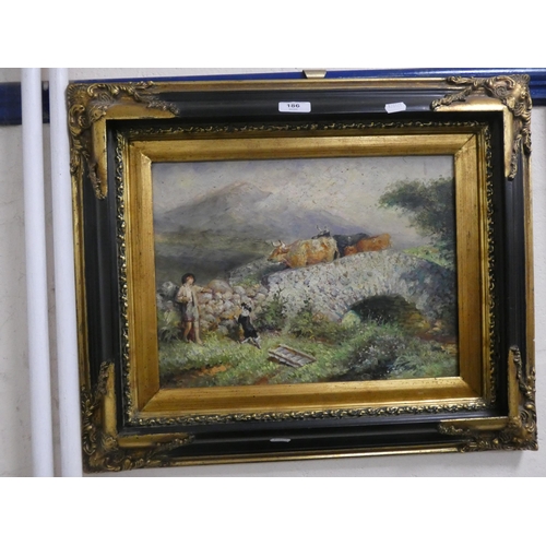 After the Original by Myles Birket FosterCattle crossing the bridge at ...
