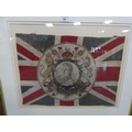 Framed Union Jack flag with King Edward VIII insignia to the centre ...