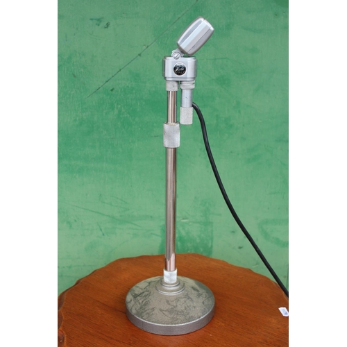 Vintage Reslosound (Reslo) RBL ribbon microphone on stand.