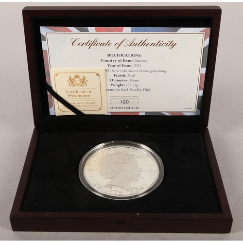 Silver Proof 'The 70th Anniversary of VE Day' Silver 5oz coin