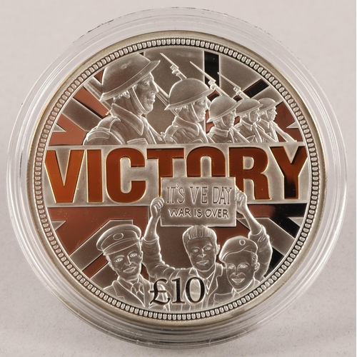 Silver Proof 'The 70th Anniversary of VE Day' Silver 5oz coin