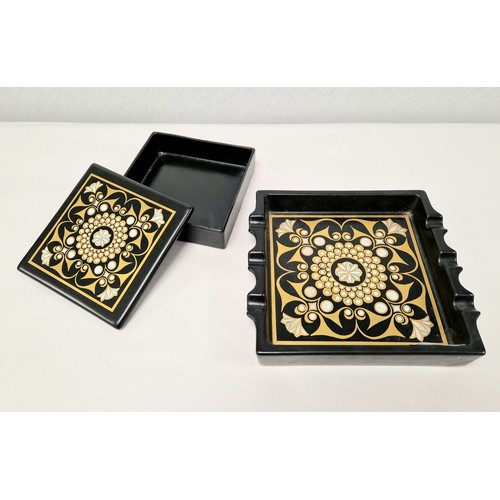 Carlton Ware ashtray and matching cigarette box, 'As Selected for the ...
