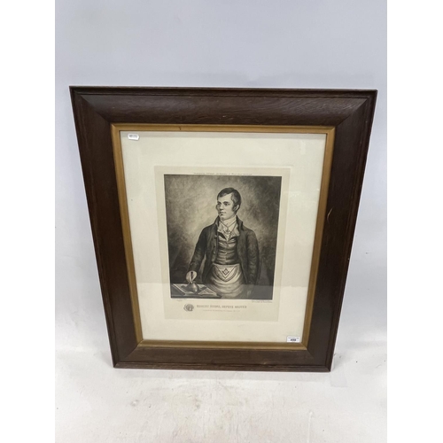 CHARLES EWART after STEWART WATSON, Masonic etching of Robert Burns ...