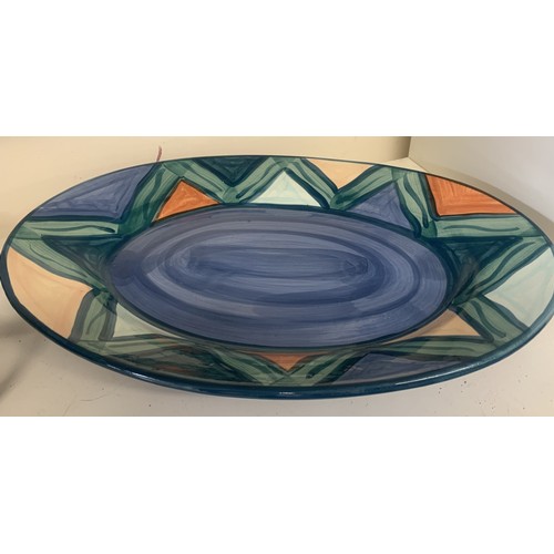 Studio Pottery by Gail Pittman to include Blue Azalea mugs, an oval ...