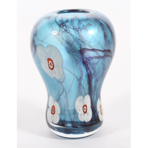 John Ditchfield of Glasform Ltd, a studio art glass vase of inverted ...