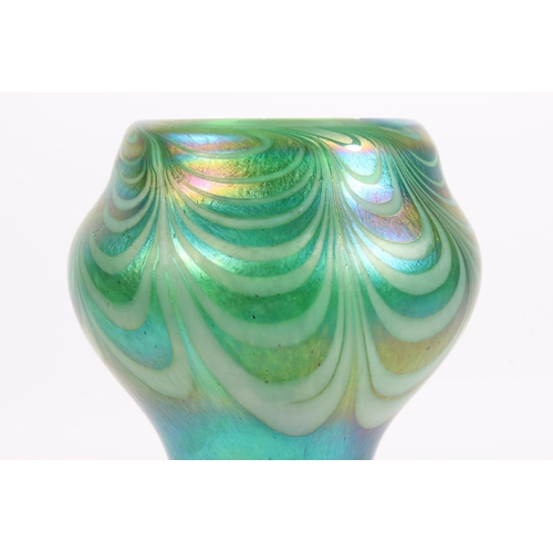 John Ditchfield of Glasform Ltd, a studio art glass vase of inverted ...