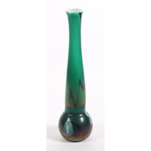 John Ditchfield of Glasform Ltd, a studio art glass vase of bulbous ...
