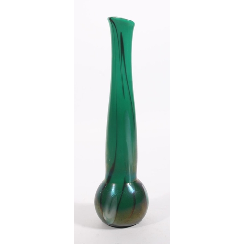 John Ditchfield of Glasform Ltd, a studio art glass vase of bulbous ...